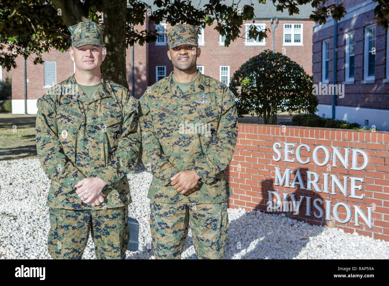 U.S. Navy CDMCM Jody G. Fletcher, command master chief, 2nd Marine ...