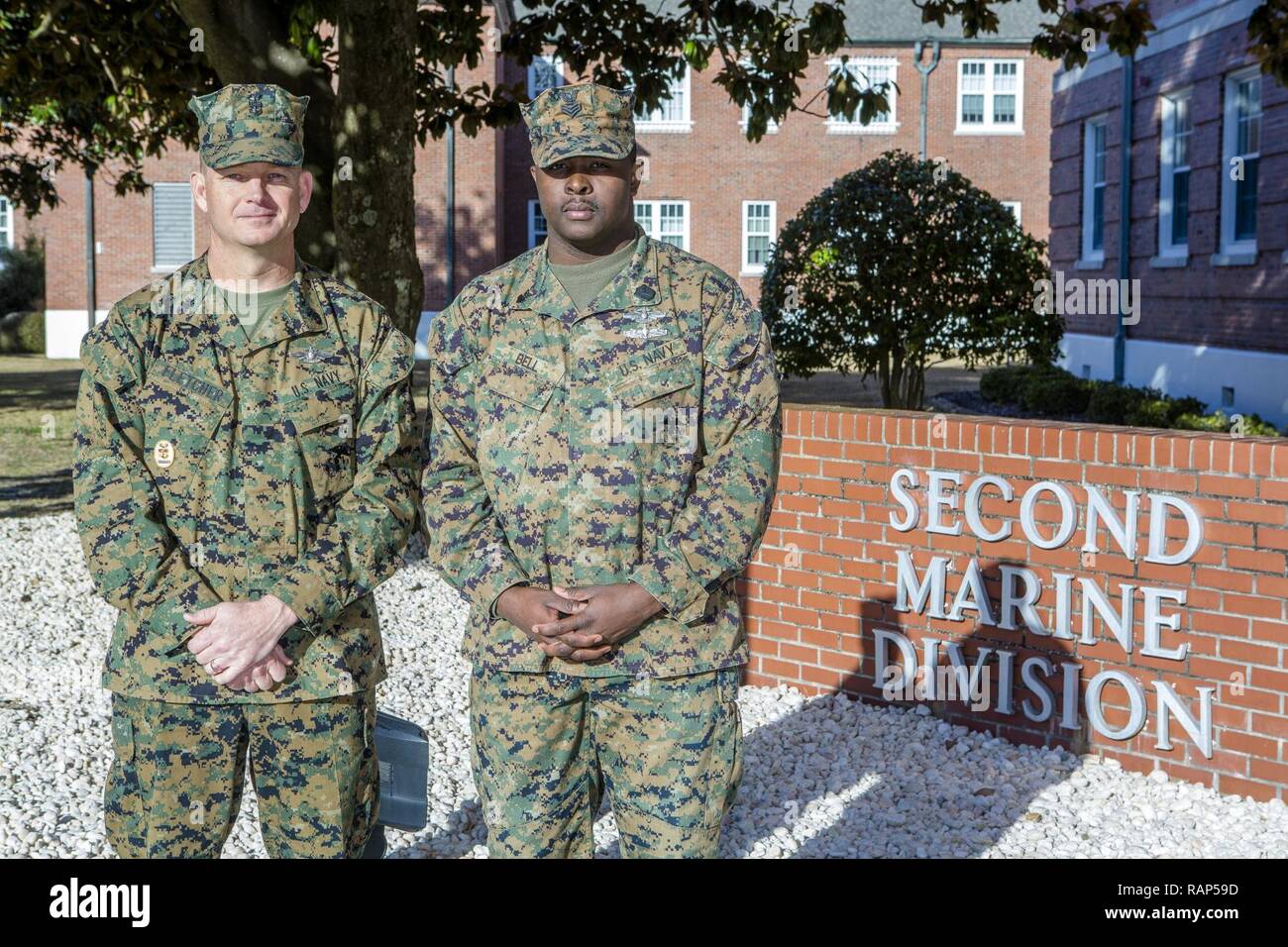 U.S. Navy CDMCM Jody G. Fletcher, command master chief, 2nd Marine ...