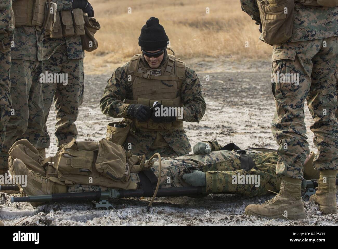 U.S. Navy HM2 (FMF) Abel Miranda Buzetta, a hospital corpsman with ...