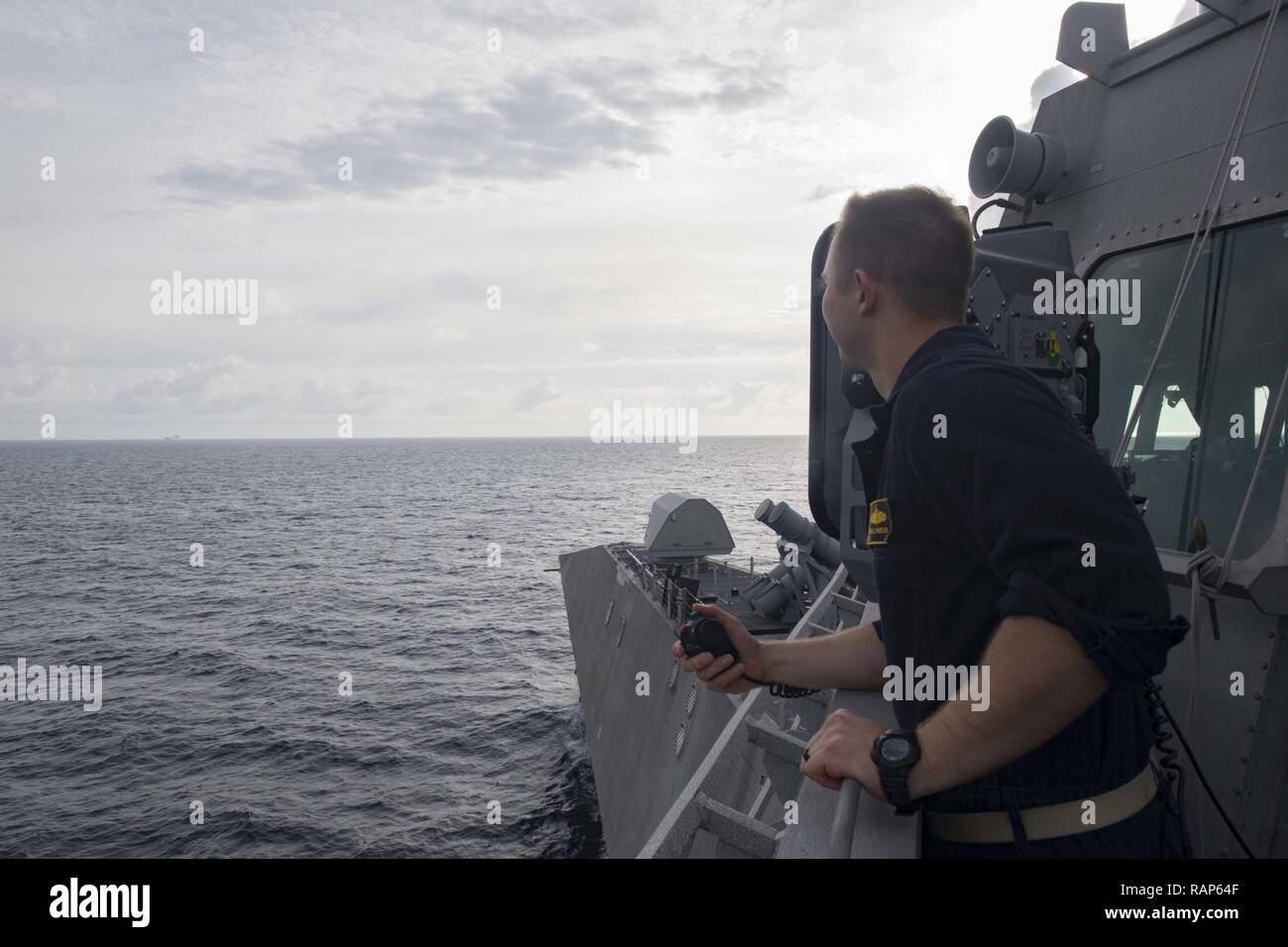 SULU SEA (Feb. 20, 2017) Lt. j.g. Bryan Pawelek, gunnery officer ...