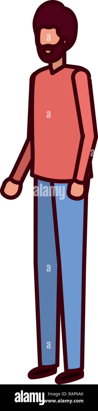 young man standing avatar character Stock Vector Image & Art - Alamy