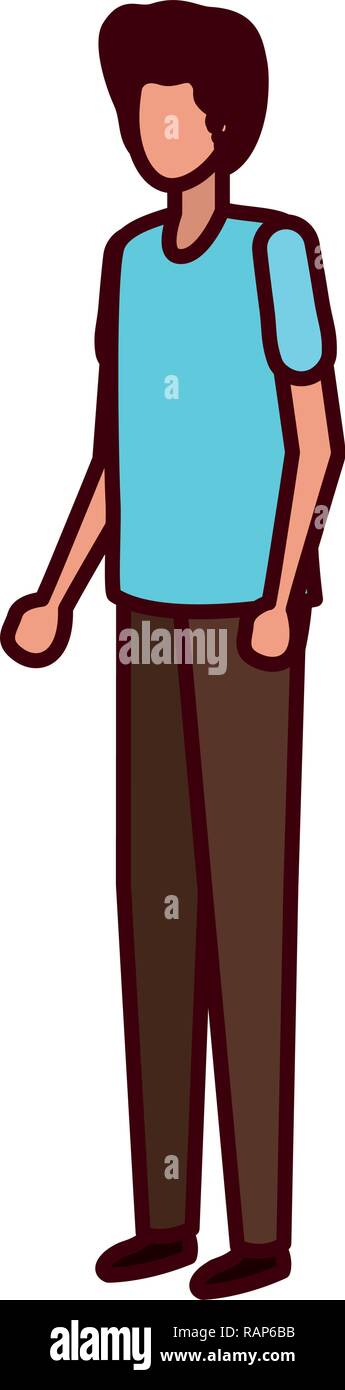 young man standing avatar character Stock Vector Image & Art - Alamy