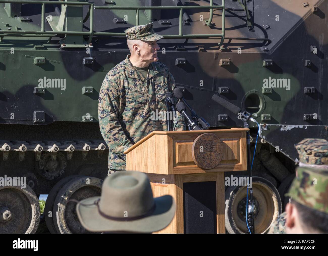 U.S. Marine Maj. Gen. David Coffman, deputy commanding general for the ...