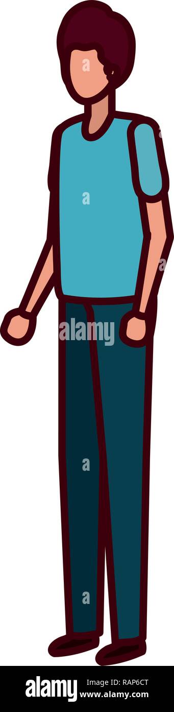 young man standing avatar character Stock Vector Image & Art - Alamy