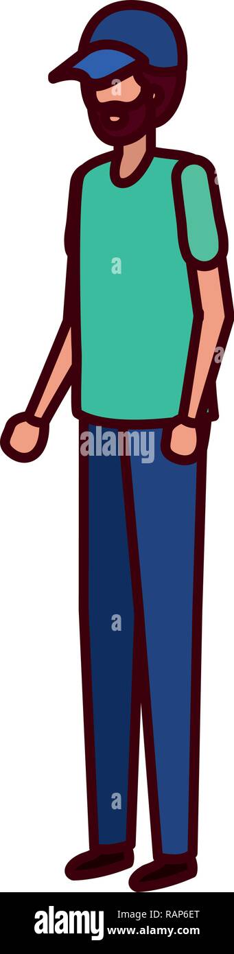 young man standing avatar character Stock Vector Image & Art - Alamy