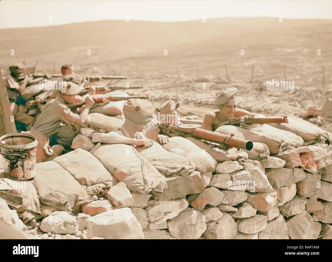 British Military Camp at klm. 41, Lubban-Nablus, Middle East Rd ...