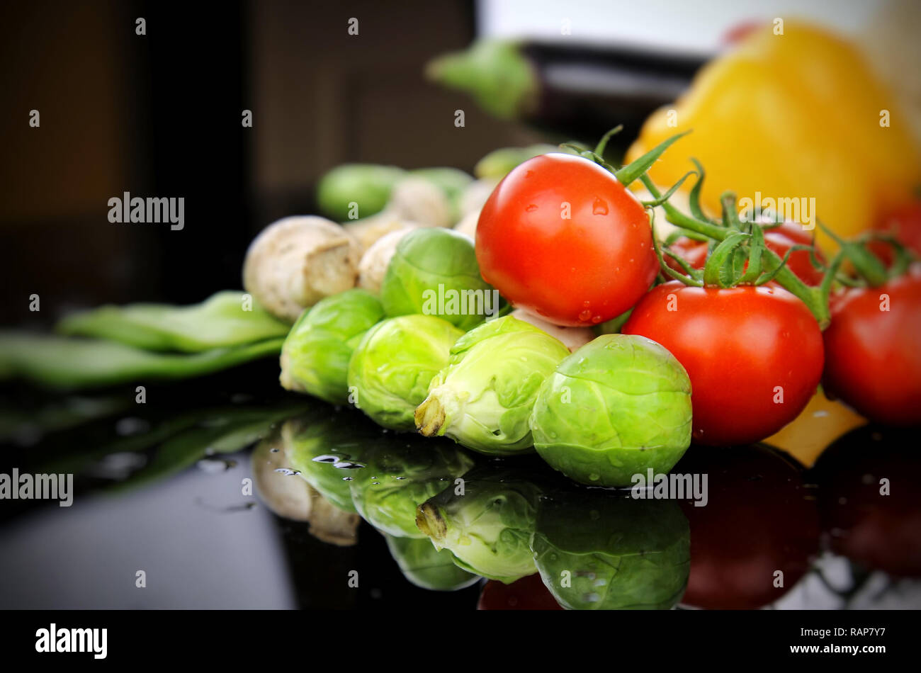 Healthy Fresh Mix of Raw Vegetable Composition Photo Stock Photo - Alamy