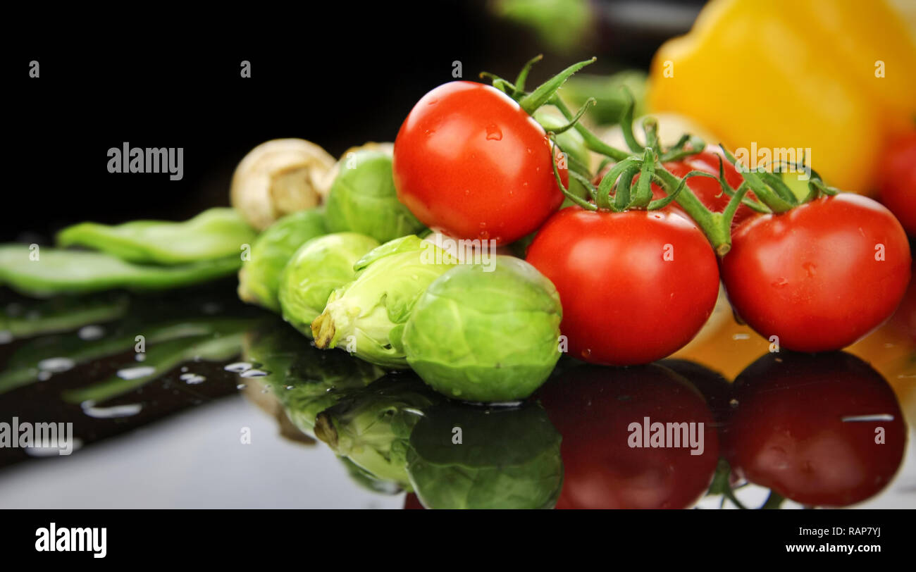 Healthy Fresh Mix of Raw Vegetable Composition Photo Stock Photo - Alamy