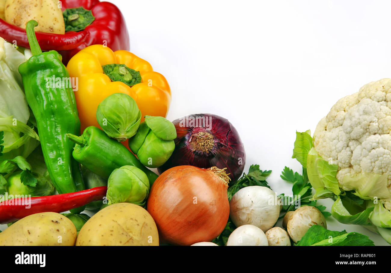 Healthy Fresh Mix of Raw Vegetable Composition Photo Stock Photo - Alamy