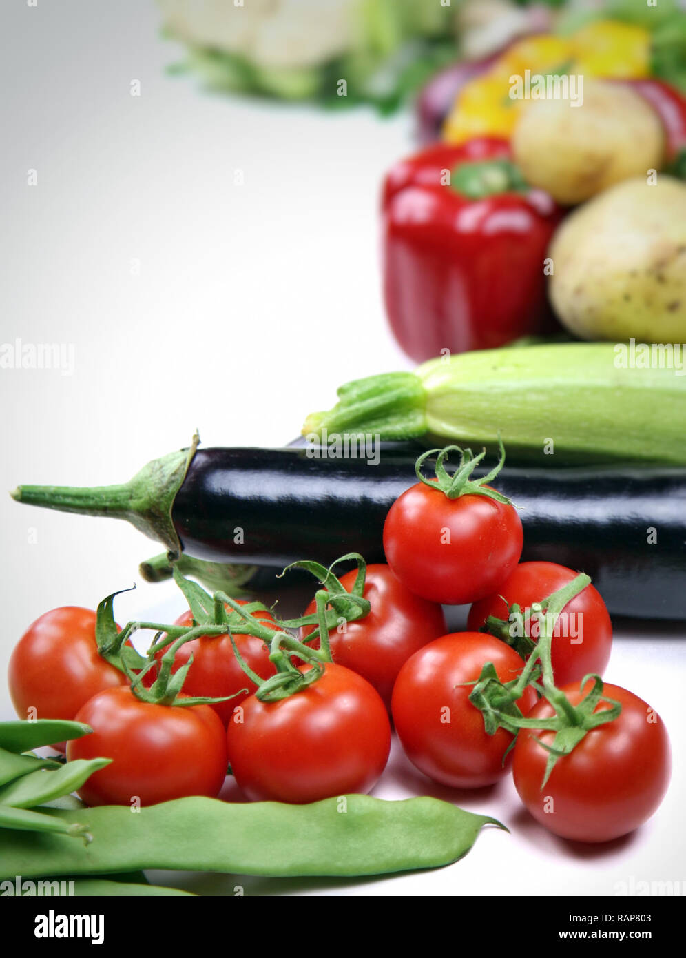 Healthy Fresh Mix of Raw Vegetable Composition Photo Stock Photo - Alamy