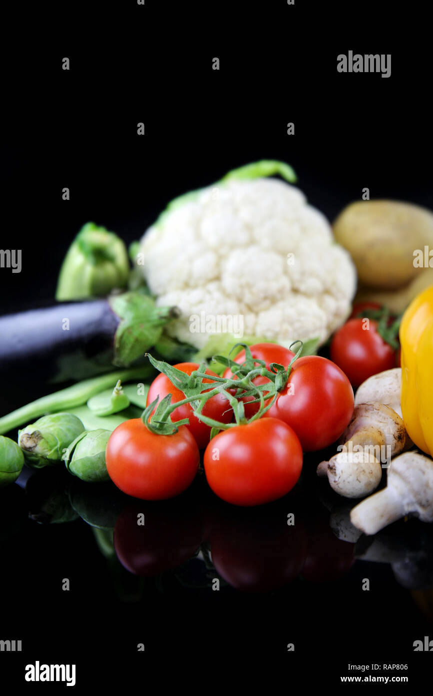 Healthy Fresh Mix of Raw Vegetable Composition Photo Stock Photo - Alamy