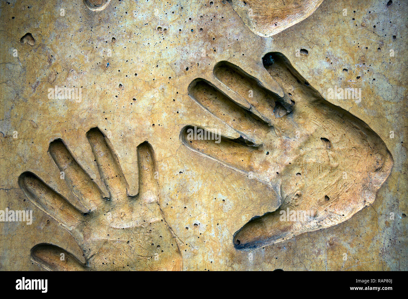Kid handprint on wall hi-res stock photography and images - Alamy
