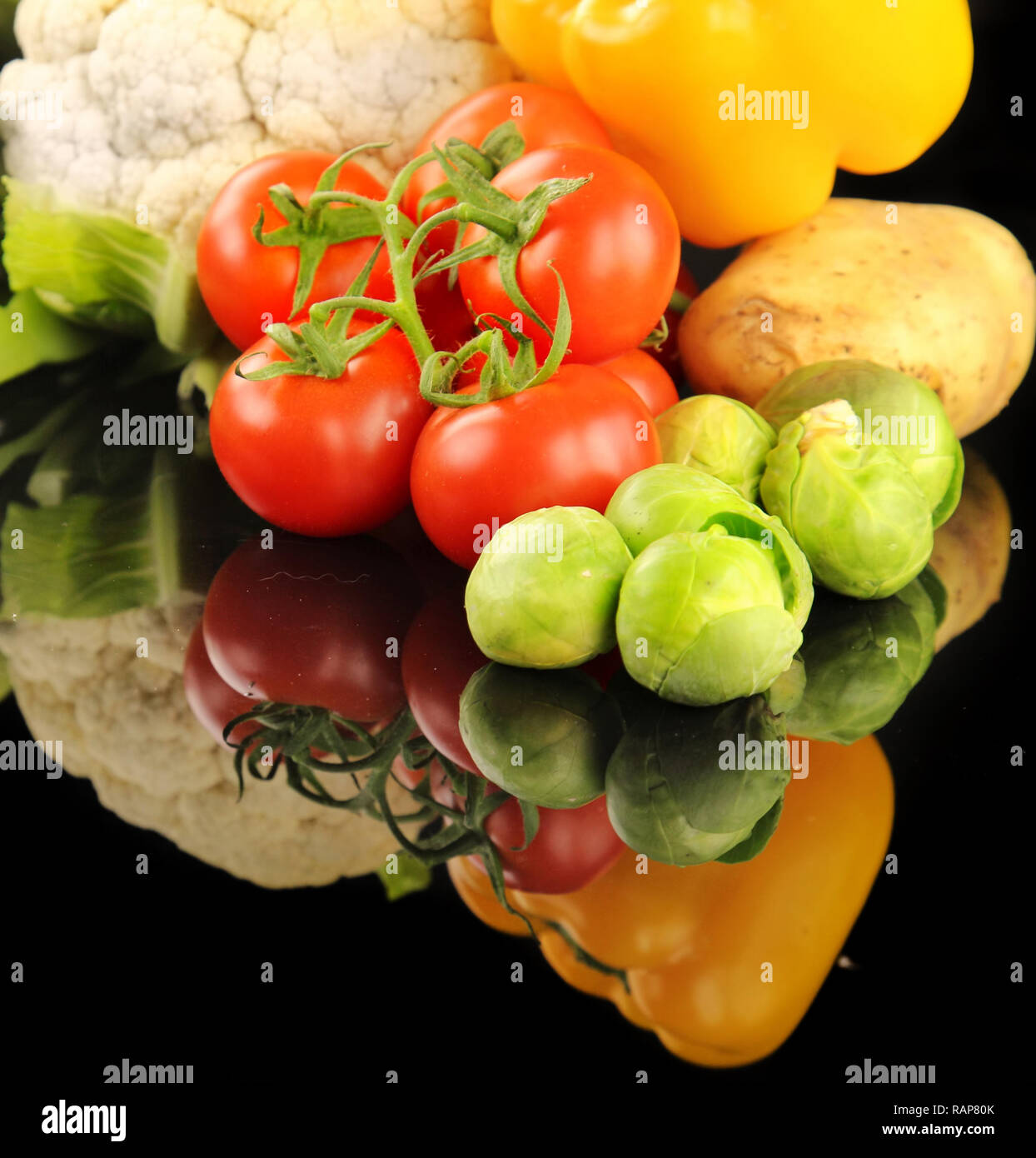 Healthy Fresh Mix of Raw Vegetable Composition Photo Stock Photo - Alamy