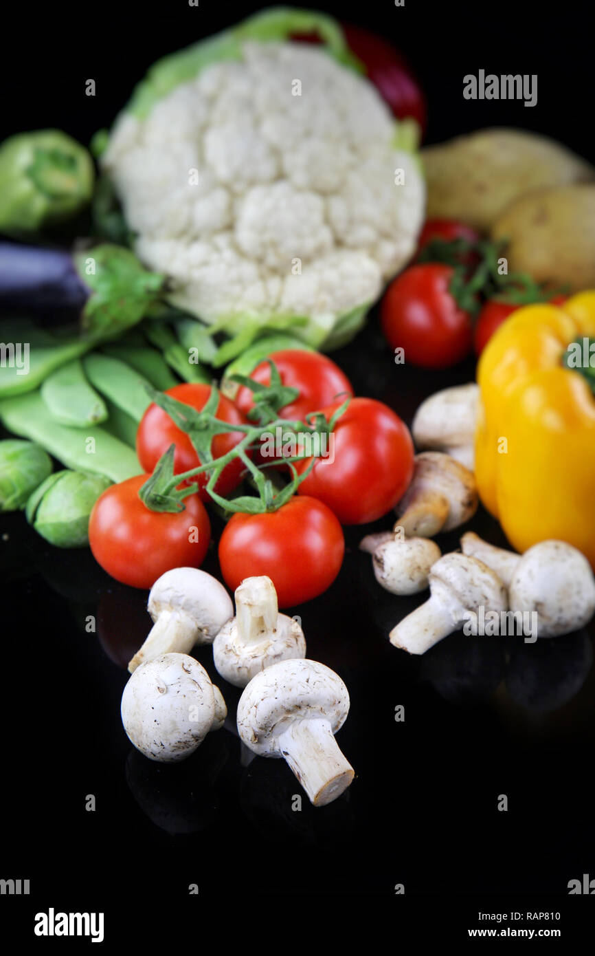 Healthy Fresh Mix of Raw Vegetable Composition Photo Stock Photo - Alamy