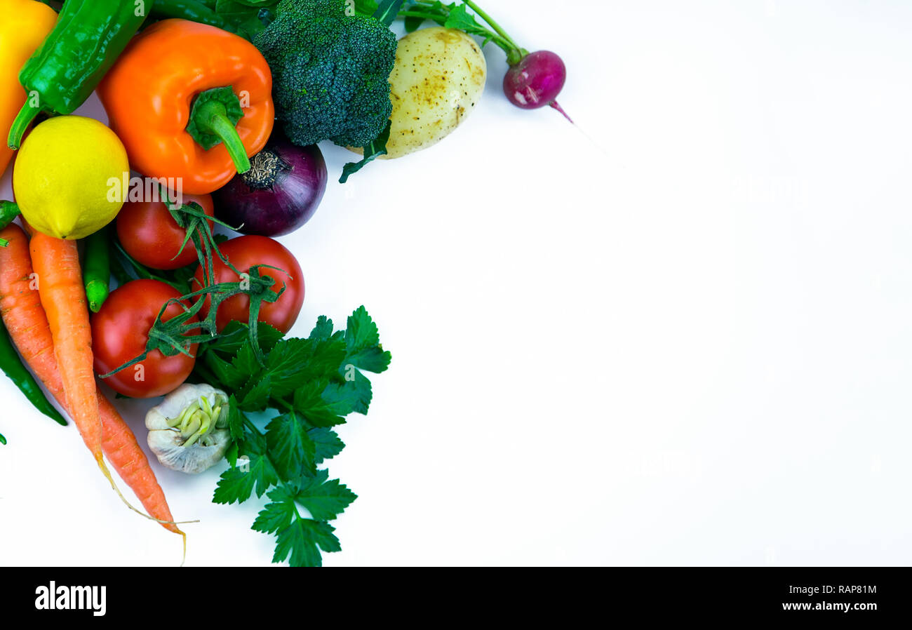 Healthy Fresh Mix of Raw Vegetable Composition Photo Stock Photo - Alamy