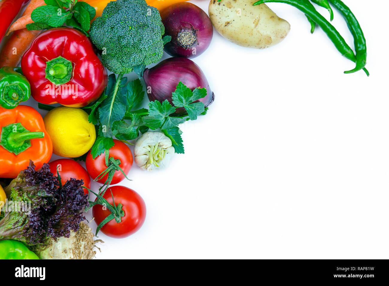 Healthy Fresh Mix of Raw Vegetable Composition Photo Stock Photo - Alamy