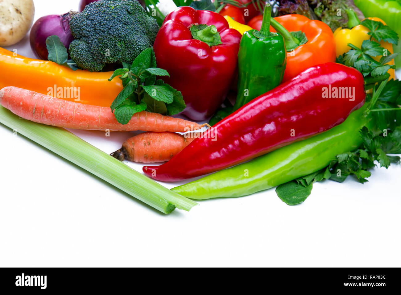 Healthy Fresh Mix of Raw Vegetable Composition Photo Stock Photo - Alamy