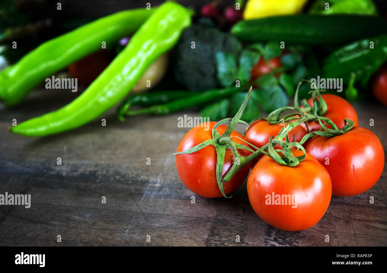 Healthy Fresh Mix of Raw Vegetable Composition Photo Stock Photo - Alamy