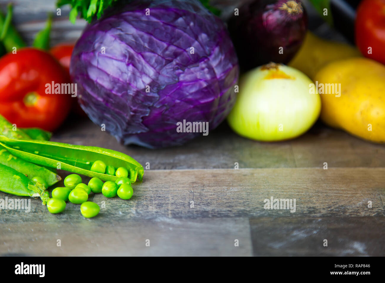 Healthy Fresh Mix of Raw Vegetable Composition Photo Stock Photo - Alamy