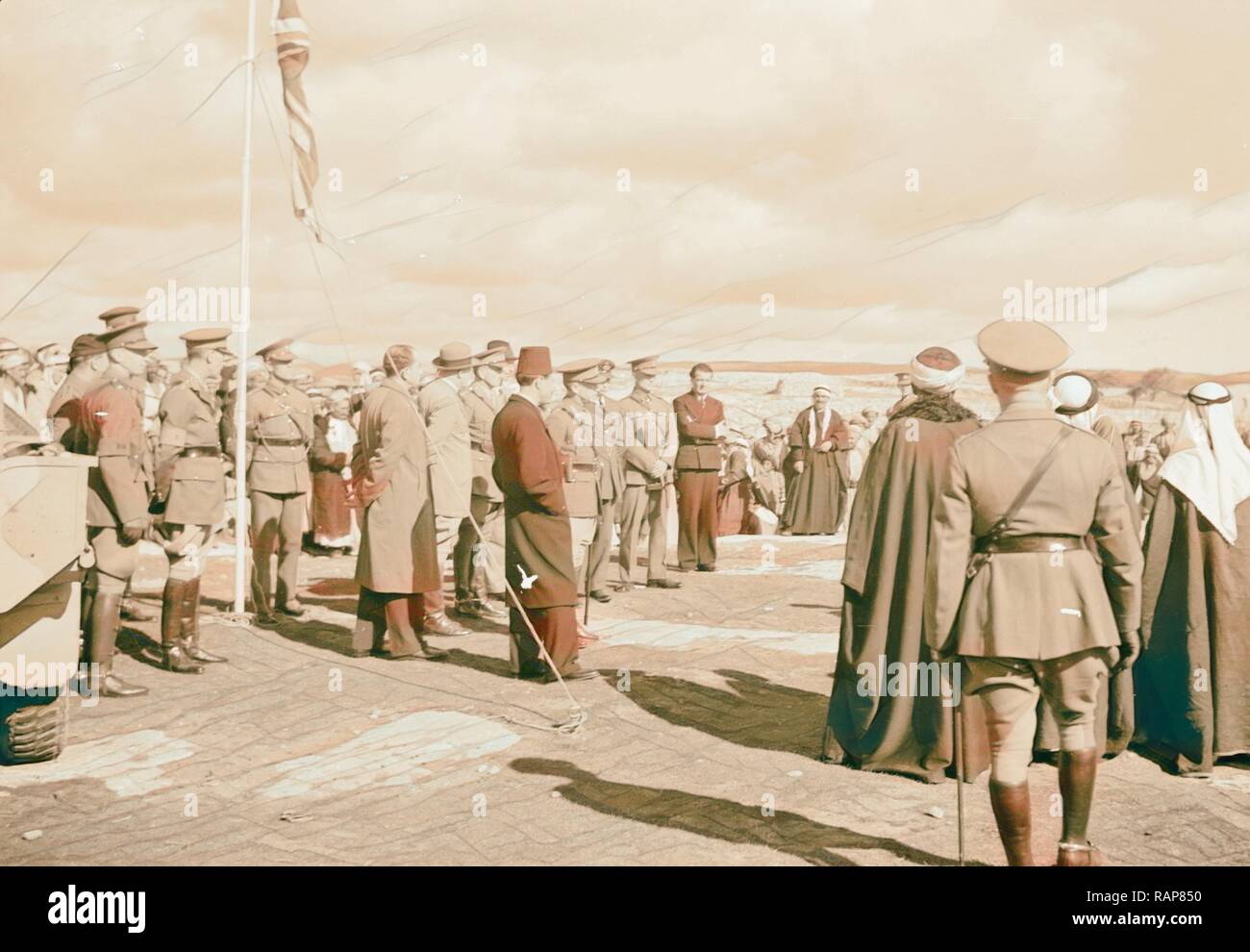 Arab demonstration at Yatta Peasant reading propaganda sheet prepared ...