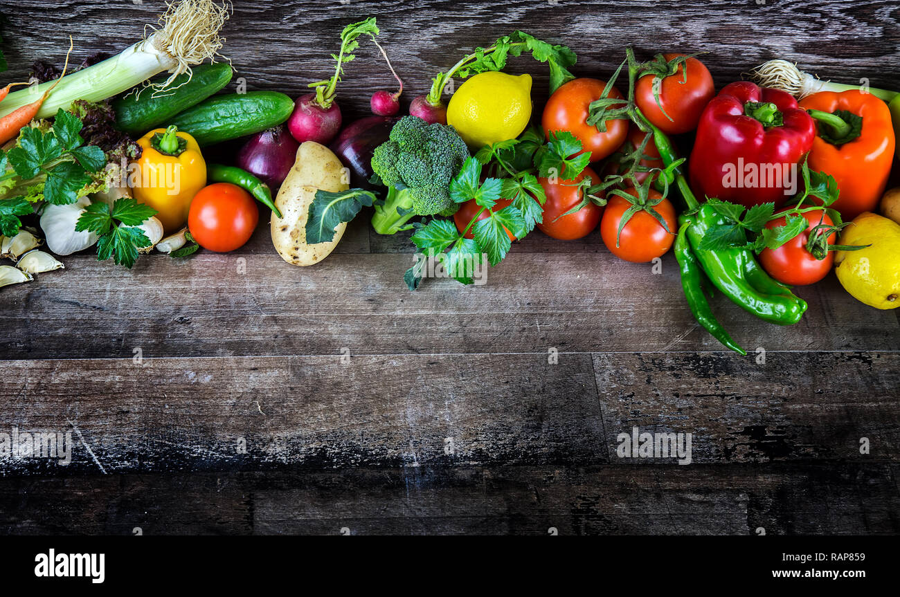 Healthy Fresh Mix of Raw Vegetable Composition Photo Stock Photo - Alamy