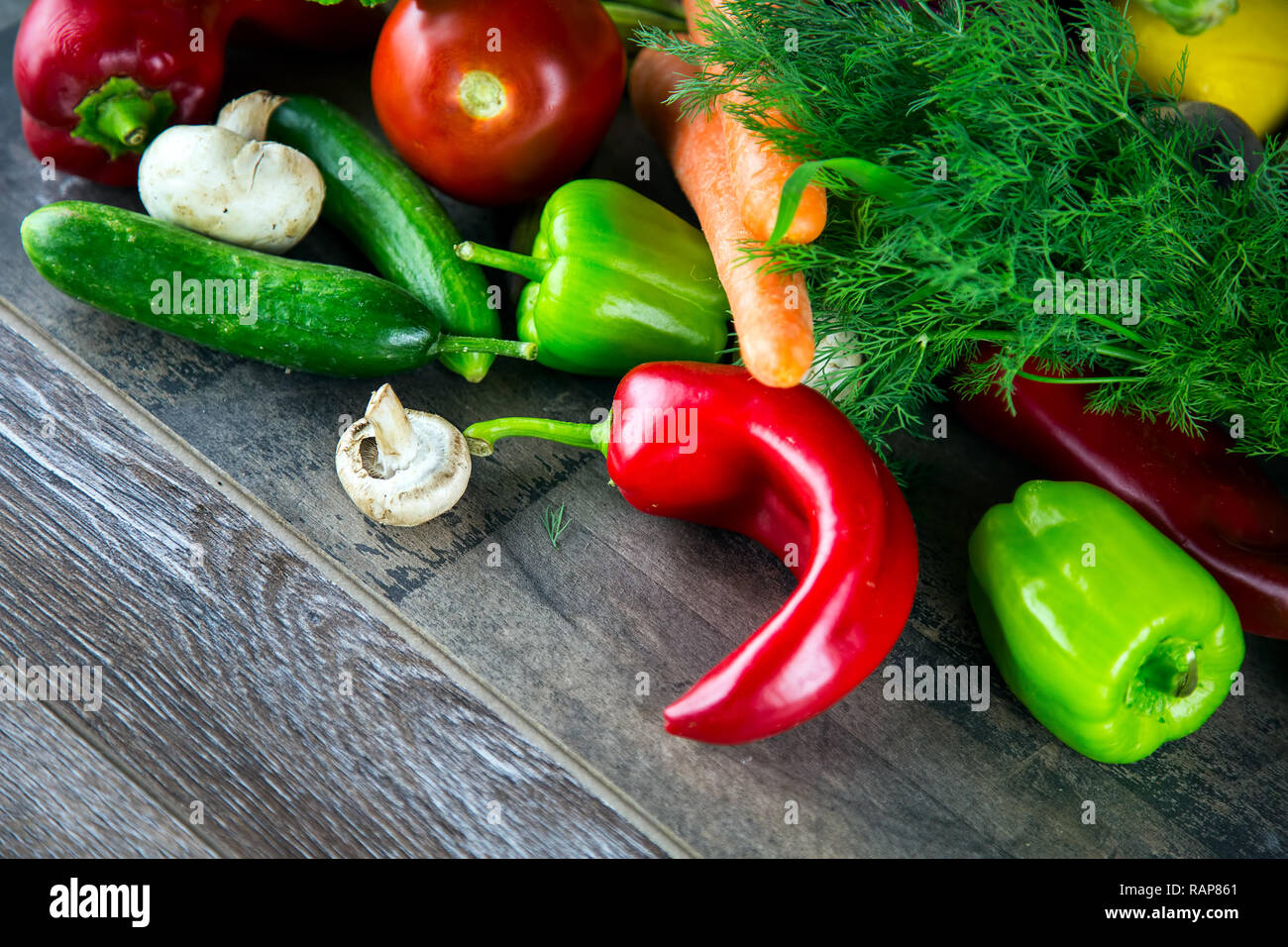 Healthy Fresh Mix of Raw Vegetable Composition Photo Stock Photo - Alamy