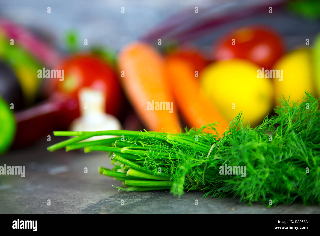 Healthy Fresh Mix of Raw Vegetable Composition Photo Stock Photo - Alamy