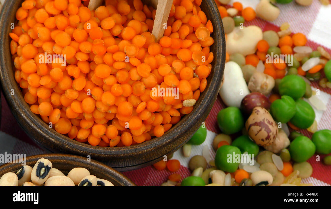 Healthy Vegetarian Natural Raw Food Legumes Uncooked Stock Photo - Alamy