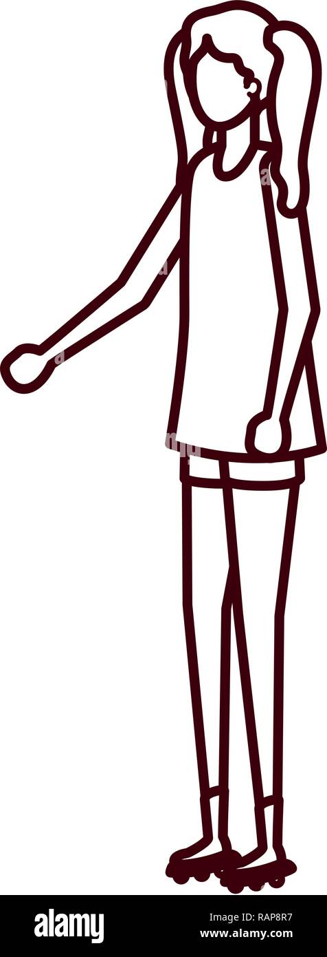 young woman standing avatar character Stock Vector Image & Art - Alamy