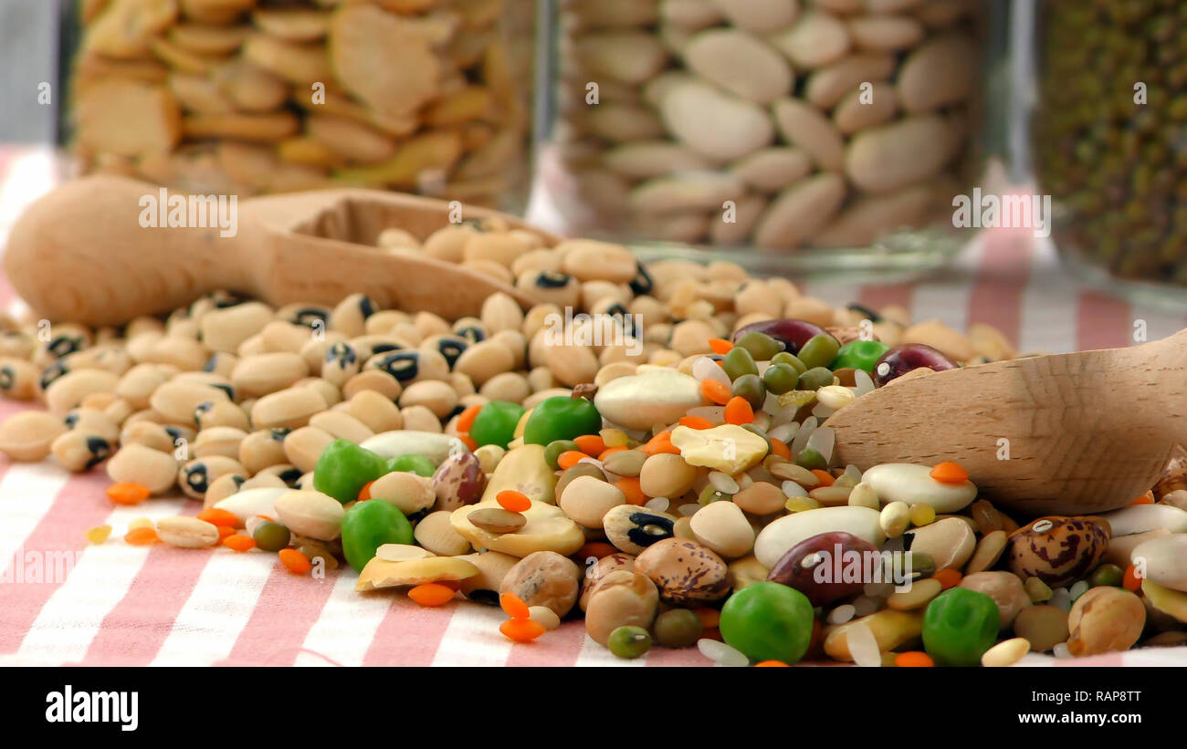 Healthy Vegetarian Natural Raw Food Legumes Uncooked Stock Photo - Alamy