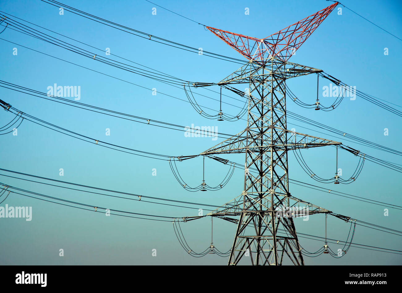 High Voltage Industrial Power Post Energy Electric Poles Photo Stock ...