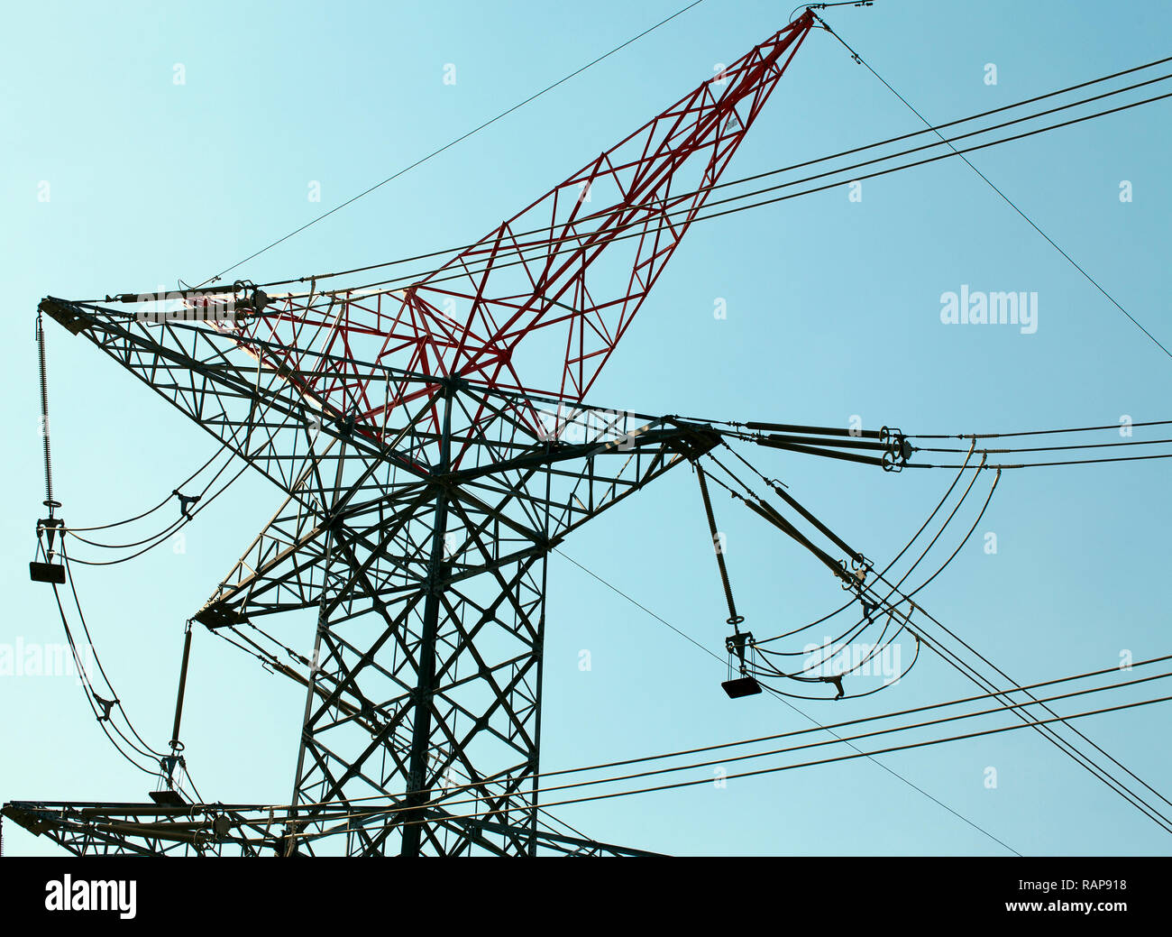 High Voltage Industrial Power Post Energy Electric Poles Photo Stock ...