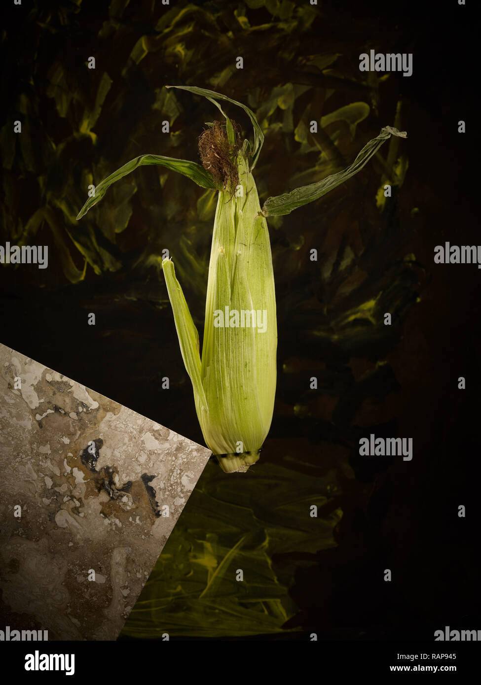 Sweetcorn cob food ingredient portrait Stock Photo - Alamy