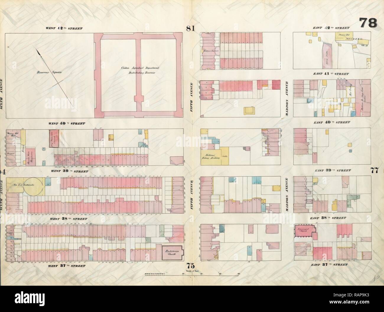 Plate 78: Map bounded by West 42nd Street, East 42nd Street, Fourth ...