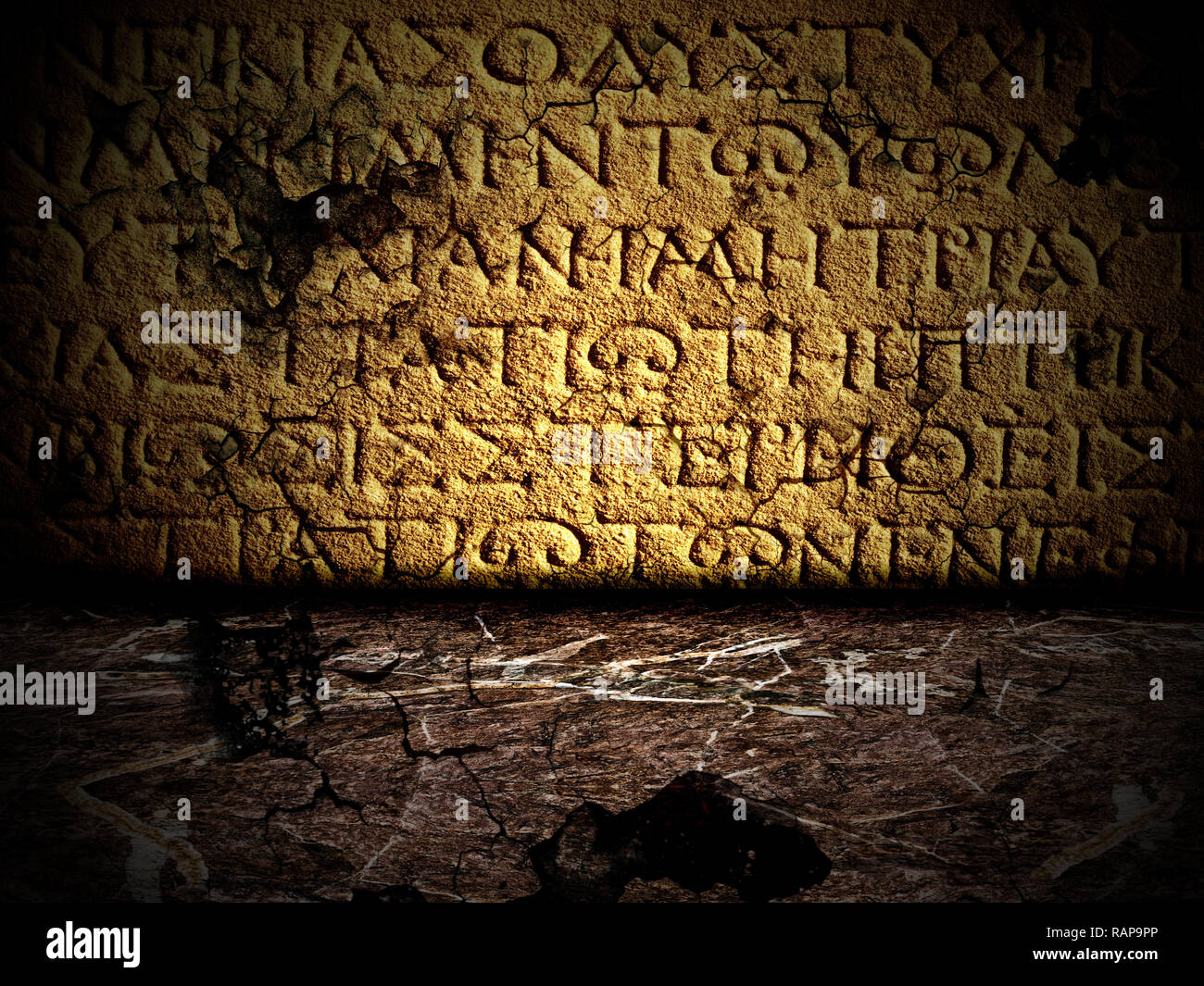 Historical Wall Antique Age Stone Interior Room Stage Background ...