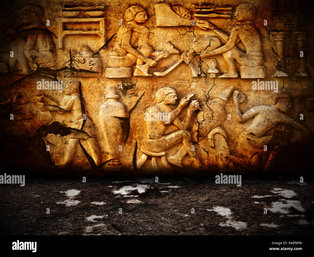 Historical Wall Antique Age Stone Interior Room Stage Background ...