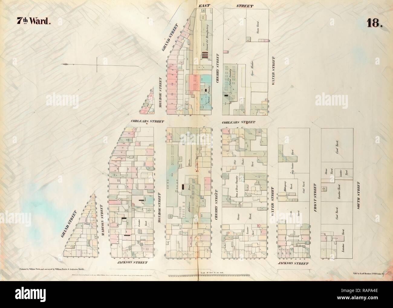 Plate 18: Map bounded by Grand Street, East Street, Water Street ...