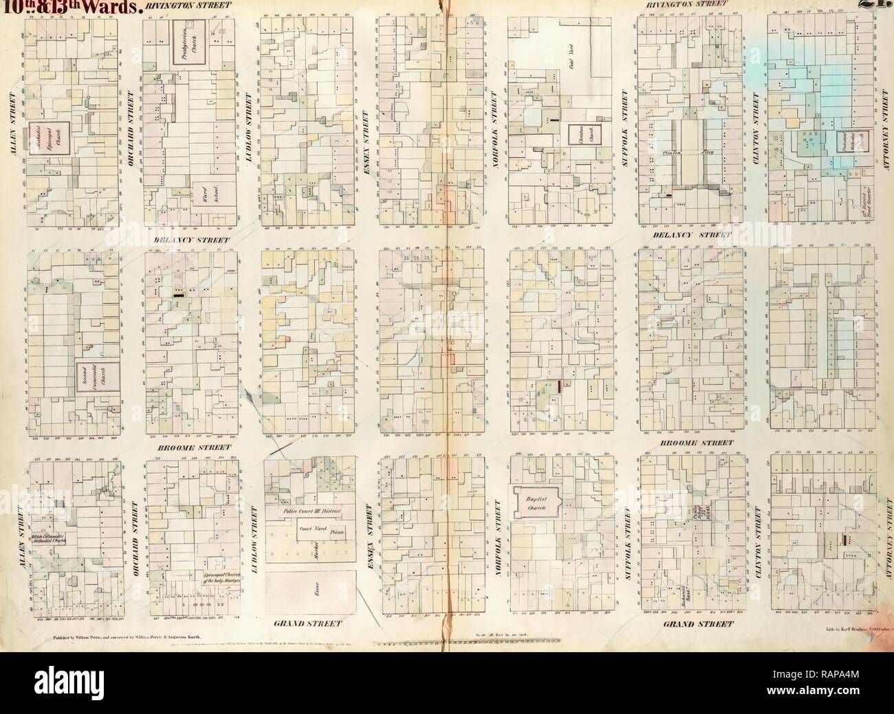 Plate 21: Map bounded by Rivington Street, Attorney Street, Grand ...