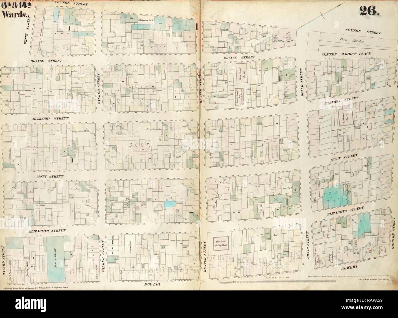 Plate 26: Map bounded by Broome Street, Bowery, Bayard Street, Orange ...