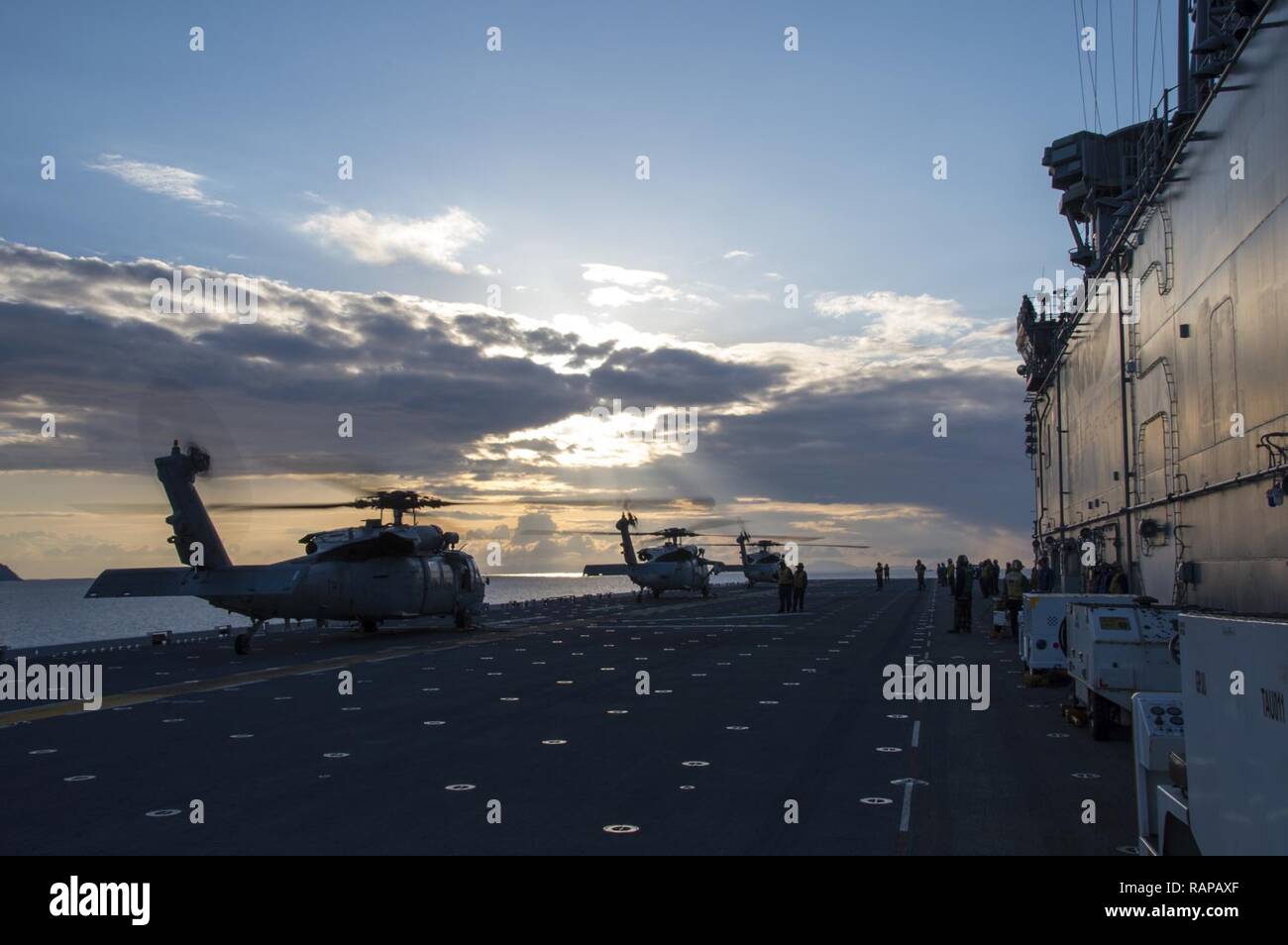 SASEBO, Japan (Feb. 27, 2017) MH-60S Sea Hawk helicopters, assigned to ...