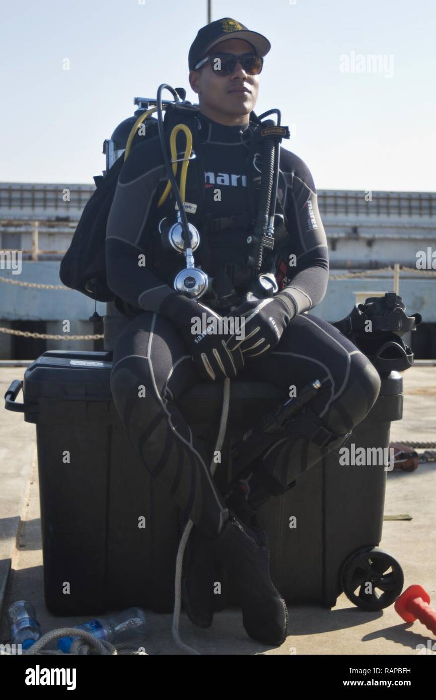 Spc. Brent Evans, a diver (2nd class) with the 511th Engineer Dive ...