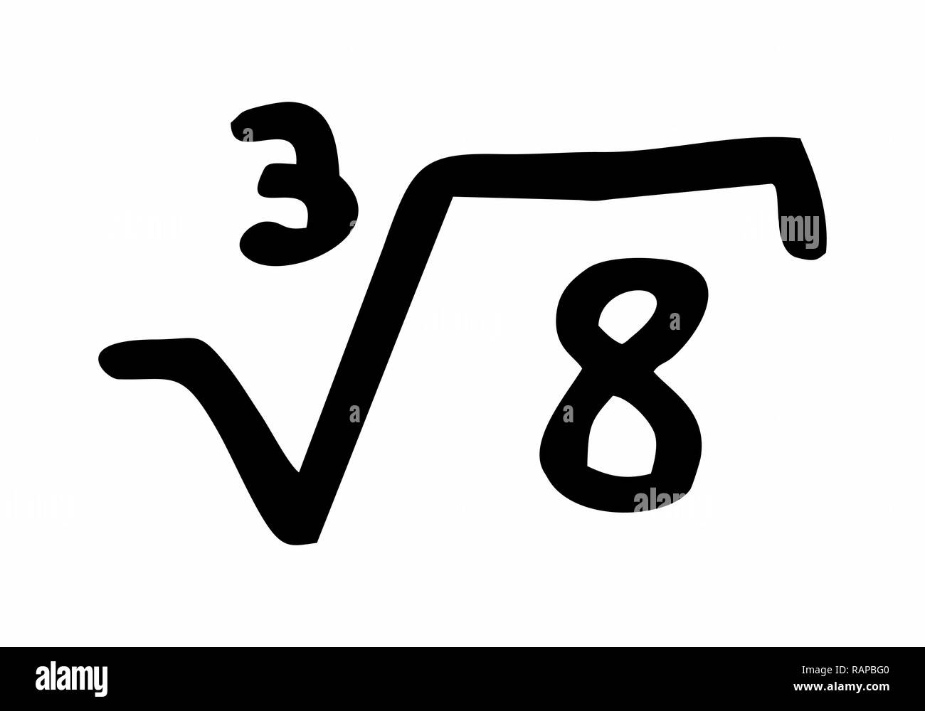 Cubic root of eight Stock Vector Image & Art - Alamy