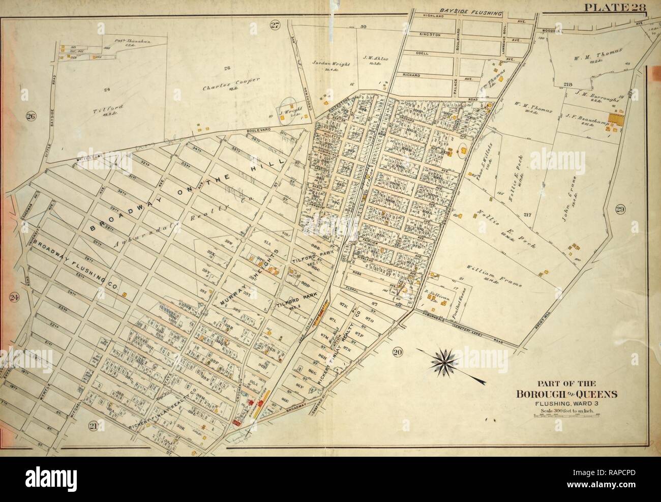 Old map of flushing new york hi-res stock photography and images - Alamy
