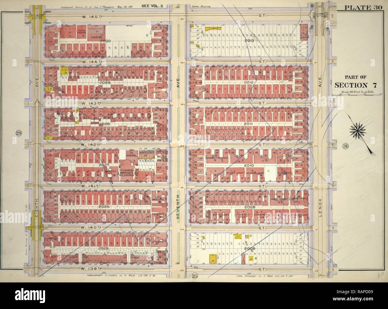 Plate 30: Part of Section 7, New York, USA. Reimagined by Gibon ...