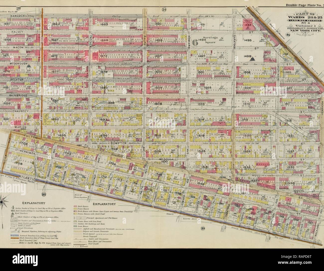 Part of Wards 23 & 25. Land Map Section, No. 6, Volume 1, Brooklyn ...