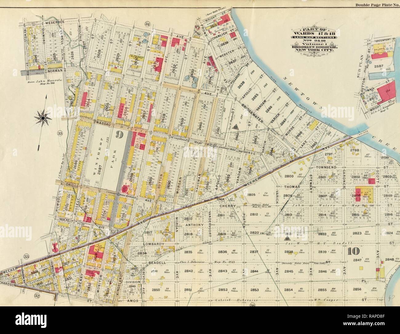 Part of Wards 17 & 18. Land Map Sections, No. 9 & 10, Volume 1 ...