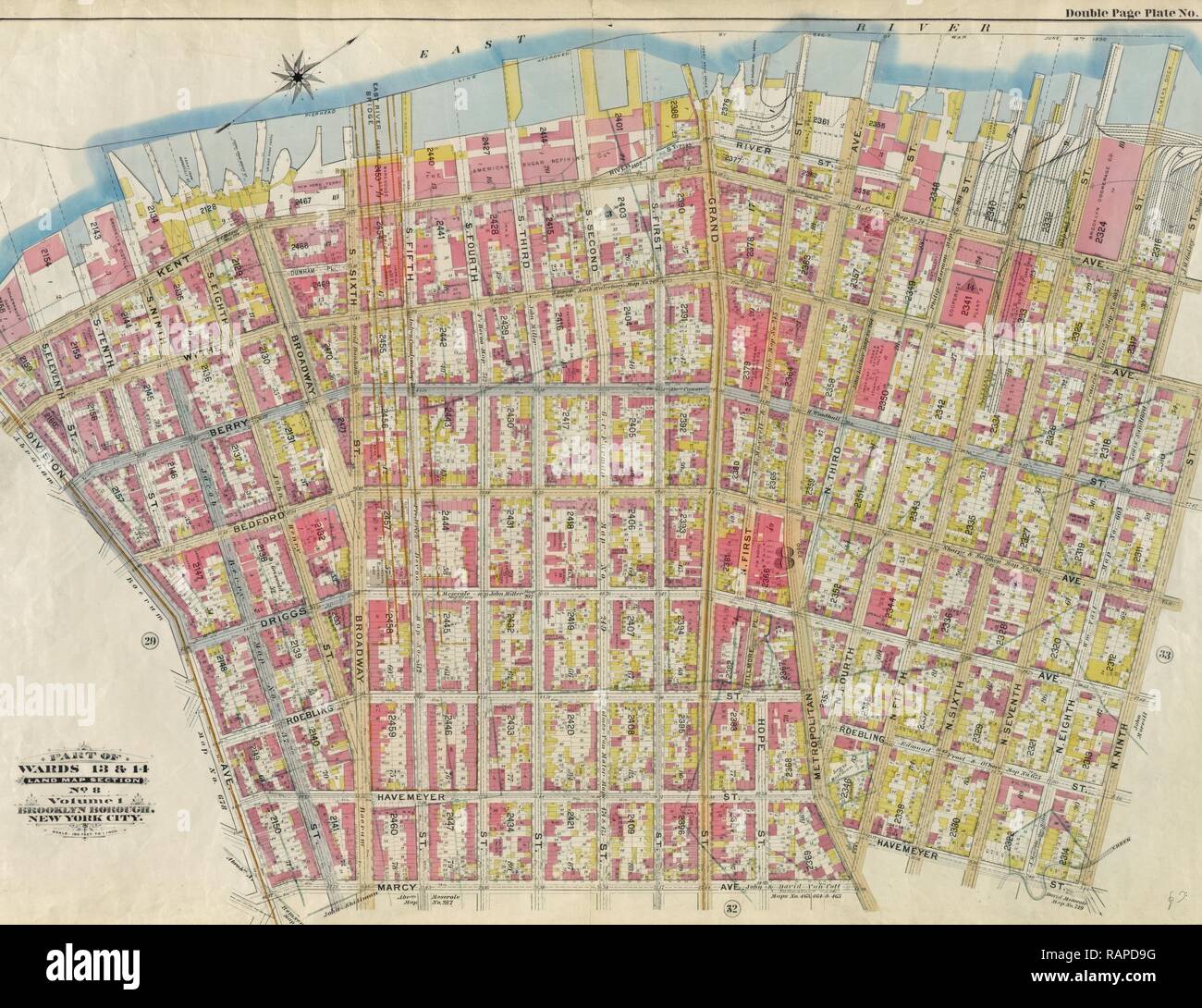 Part of Wards 13 & 14. Land Map Section, No. 8, Volume 1, Brooklyn ...