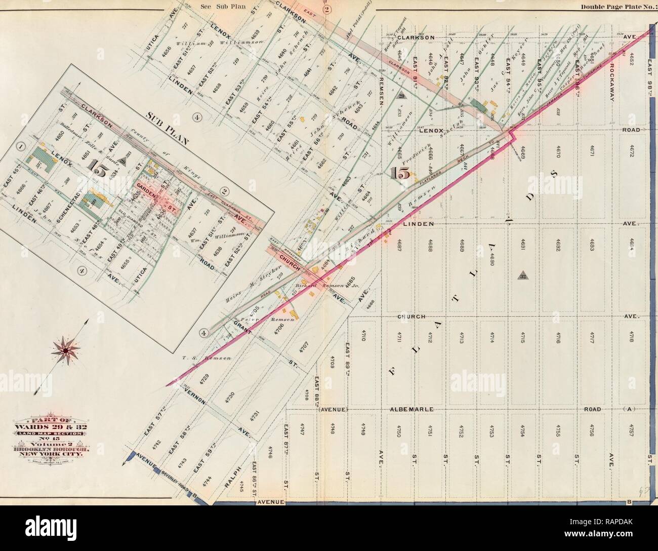 Part of Wards 29 & 32, Land Map Section, No. 15. Volume 2, Brooklyn ...