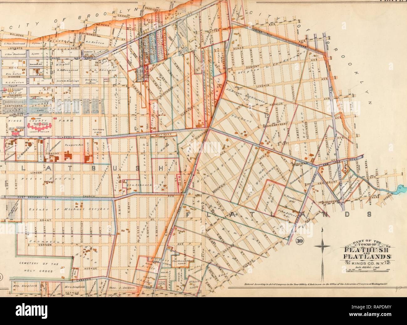 Map of flatbush hi-res stock photography and images - Alamy
