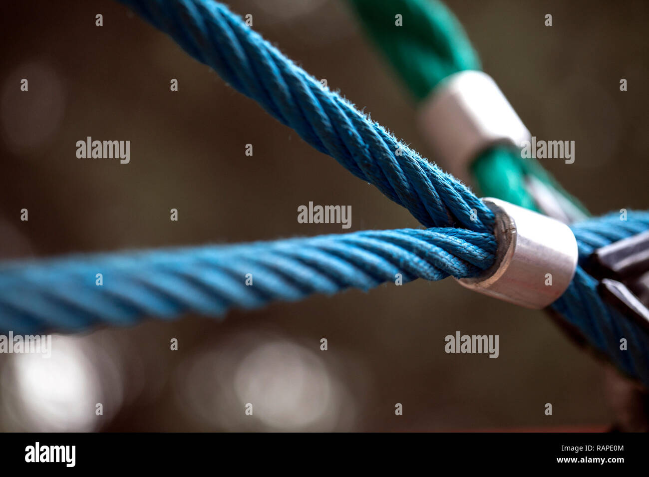Blue rope knot playground hi-res stock photography and images - Alamy
